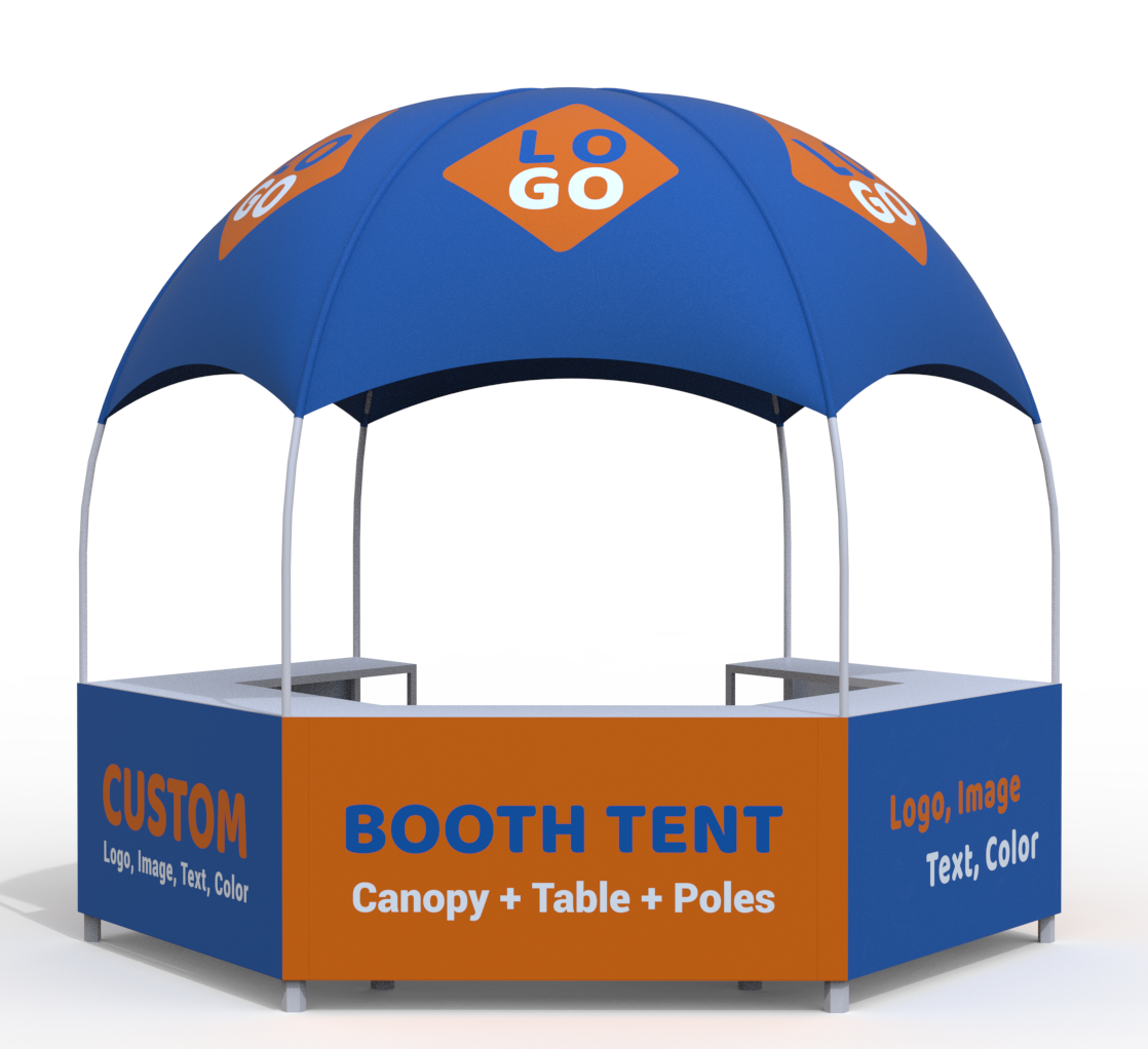 10x10FT Custom Dome Kiosk Tents Trade Show Hexagon Business Pop up Can ...