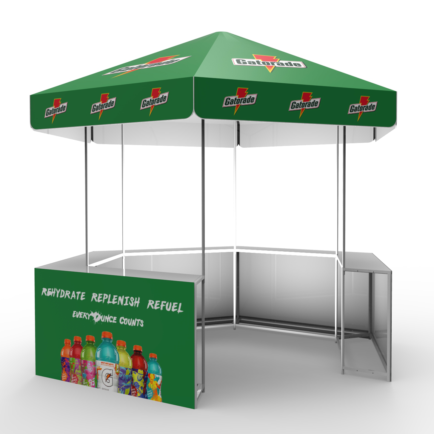 Custom Advertisement Tents Trade Show Hexagon Business Pop up Canopy T ...
